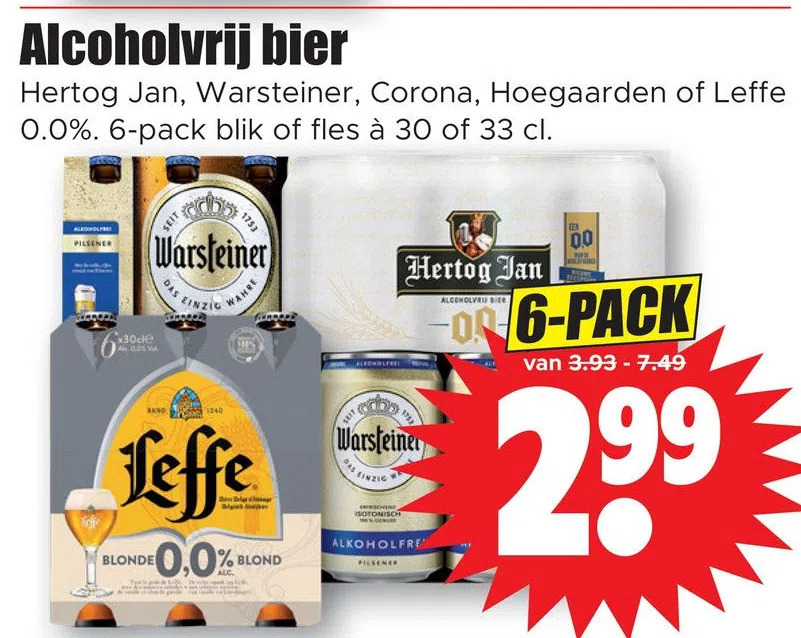 Alcoholvrij bier aanbieding bij Dirk