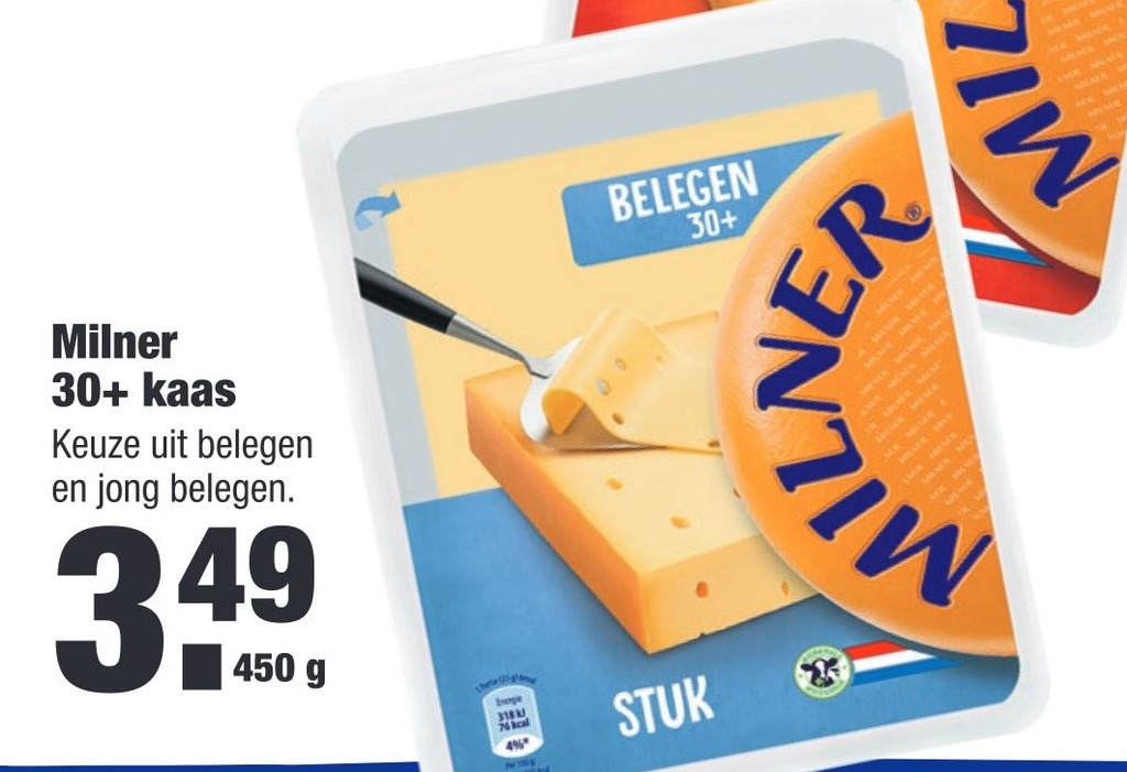 Milner 30+ kaas aanbieding bij ALDI