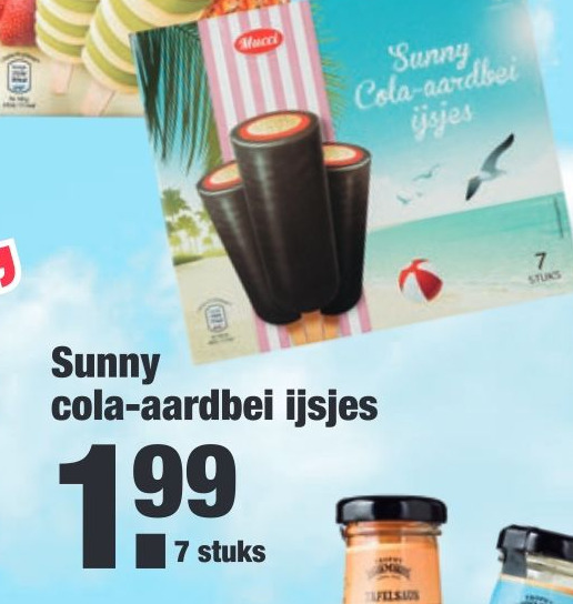 Sunny cola-aardbei ijsjes aanbieding bij ALDI