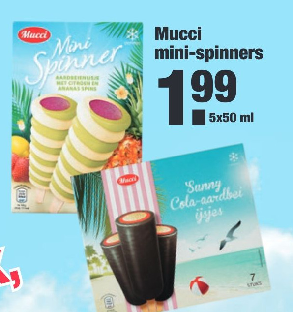 Mucci mini-spinners aanbieding bij ALDI