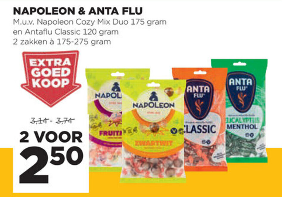 Napoleon cozy mix duo 175 gram aanbieding bij Jumbo