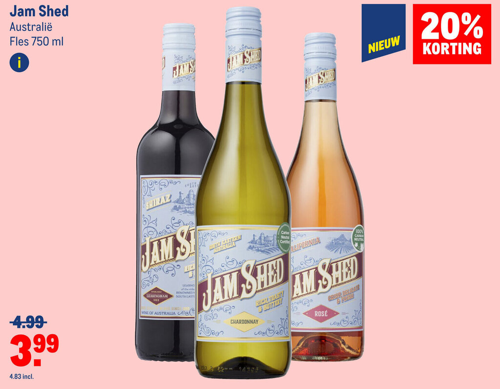 Jam shed 750ml aanbieding bij Makro