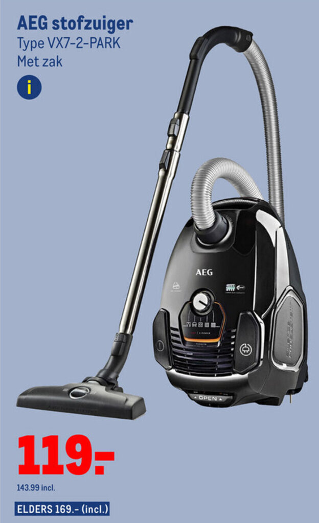 AEG stofzuiger VX7-2-PARK aanbieding bij Makro