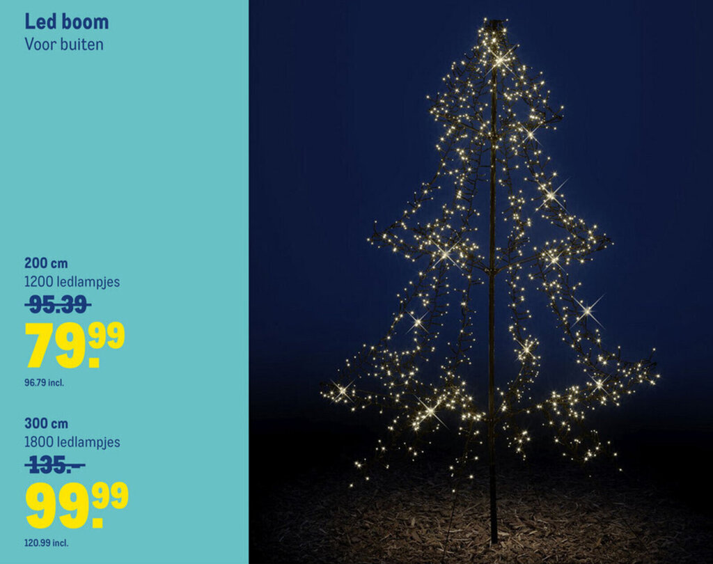 Led boom Voor buiten 200 cm 1200 ledlampjes aanbieding bij Makro