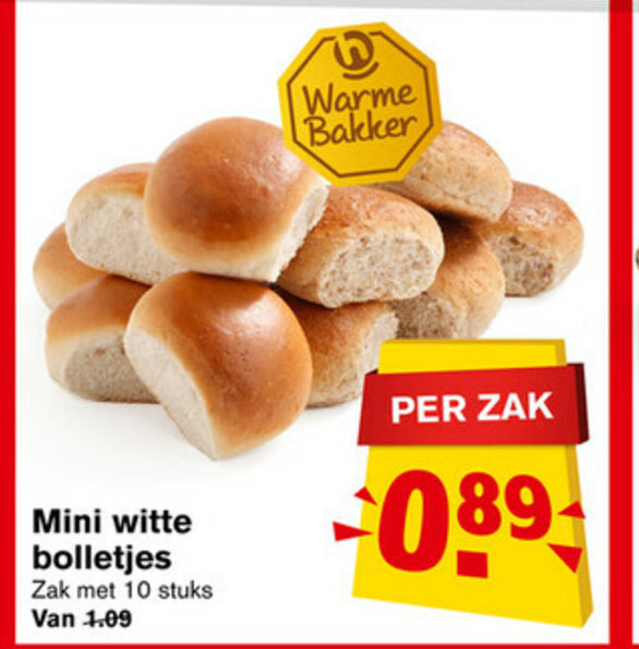 Mini witte bolletjes aanbieding bij Hoogvliet