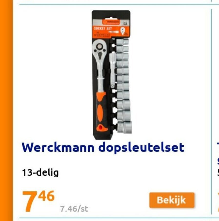 Werckmann dopsleutelset 13-delig aanbieding bij Action