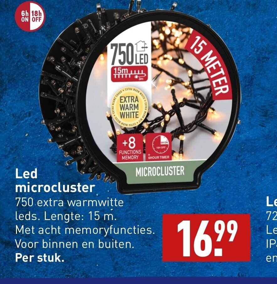 Led microcluster 15m aanbieding bij ALDI