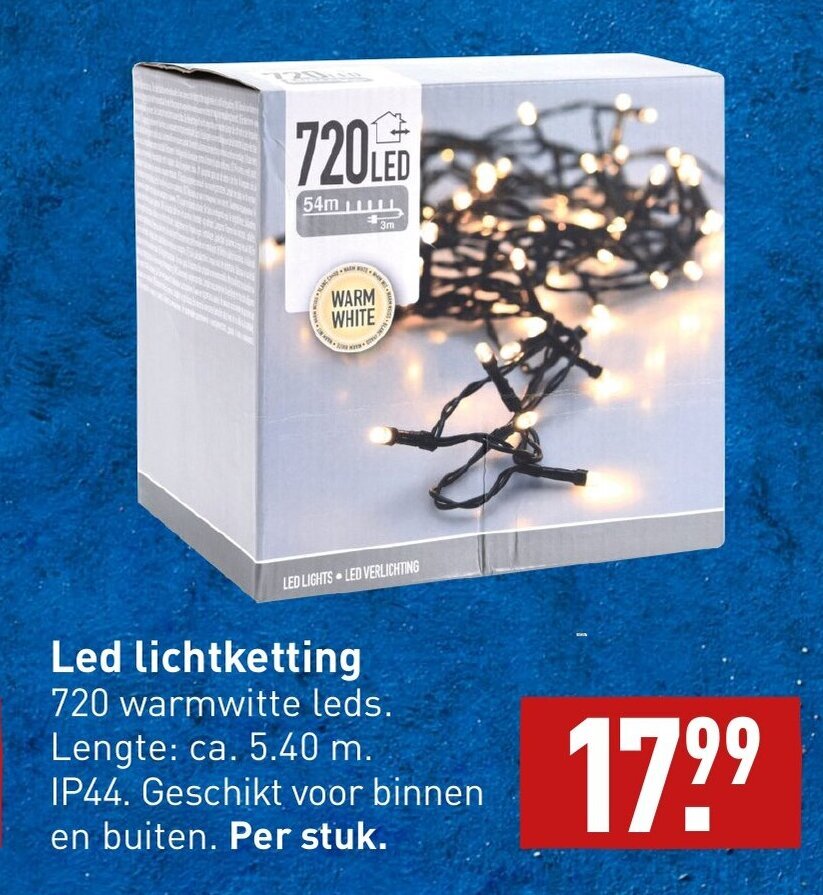 Led lichtketting 5.40 m aanbieding bij ALDI