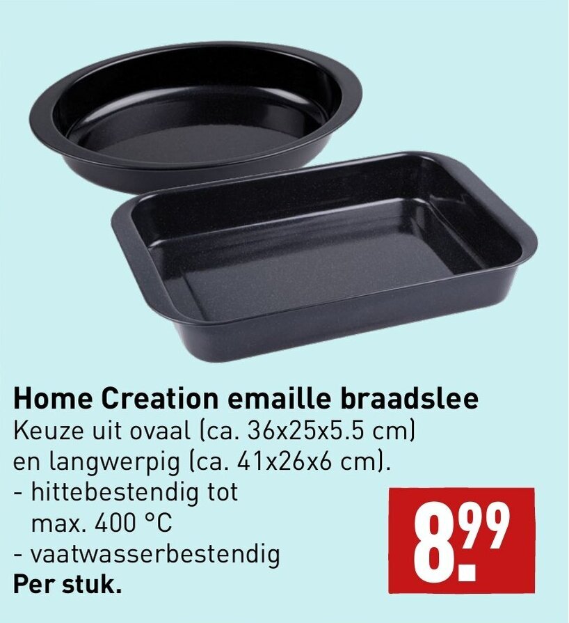 Home Creation emaille braadslee aanbieding bij ALDI