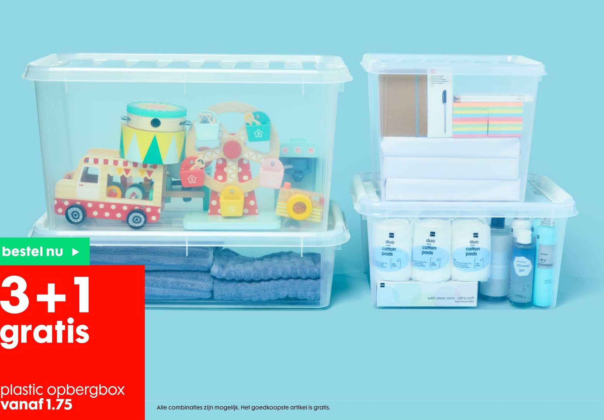 plastic opbergbox aanbieding bij HEMA