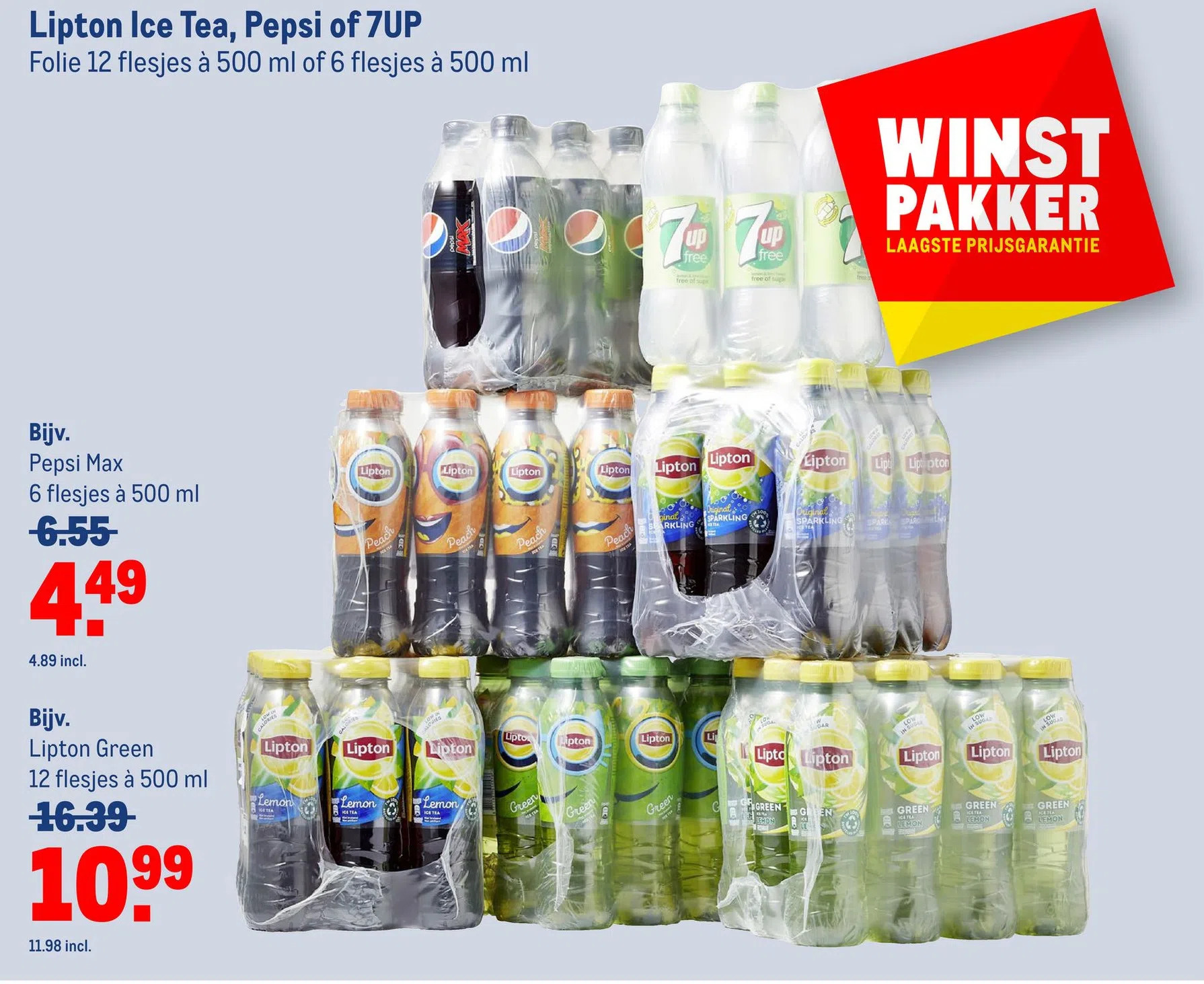 Lipton ice tea, pepsi of 7up aanbieding bij Makro