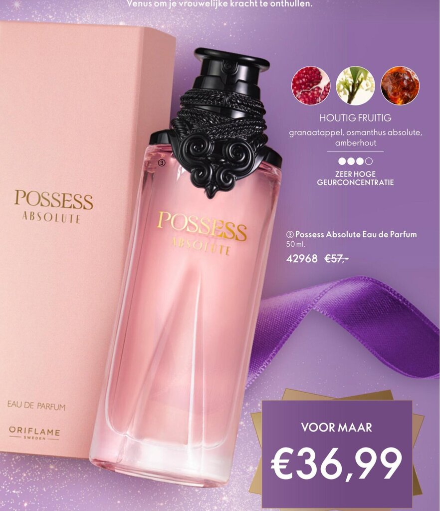 Possess Absolute Eau de Parfum 50 ml aanbieding bij Oriflame