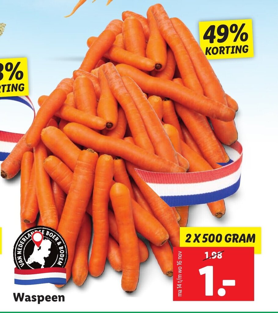 Waspen 2 x 500g aanbieding bij Lidl