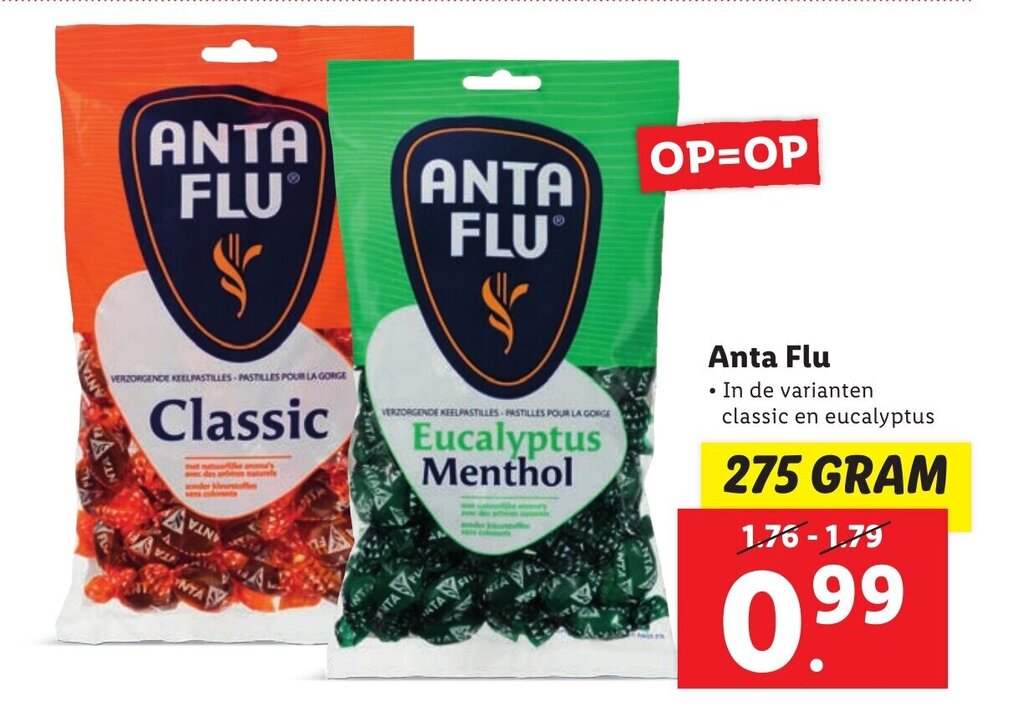 Anta flu 275g aanbieding bij Lidl