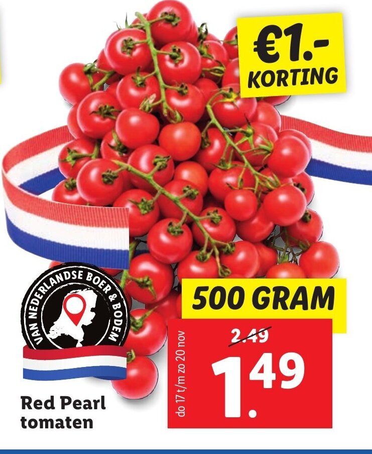 Red pearl tomaten 500g aanbieding bij Lidl