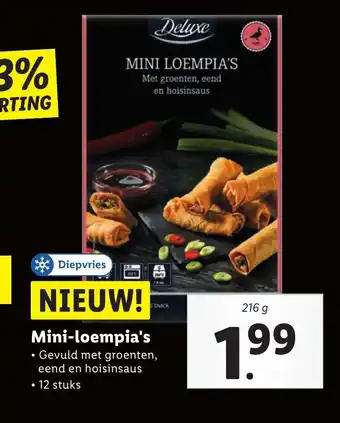 Mini-loempia's 216g aanbieding bij Lidl