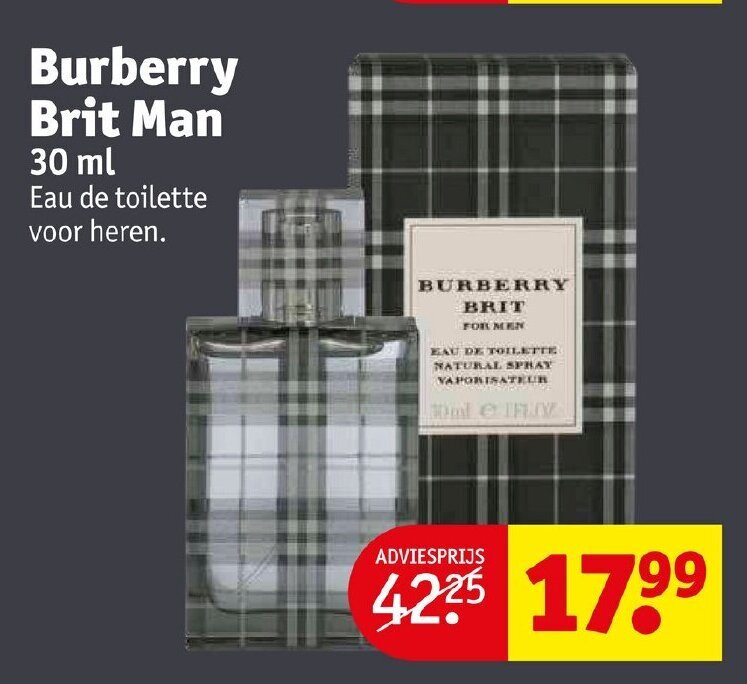 Burberry Brit Man 30 ml aanbieding bij Kruidvat