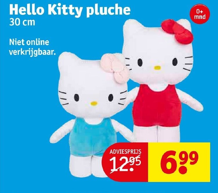 Hello Kitty pluche 30 cm aanbieding bij Kruidvat