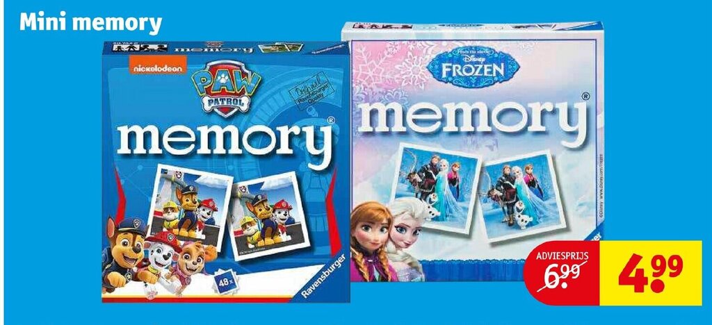 Mini memory aanbieding bij Kruidvat