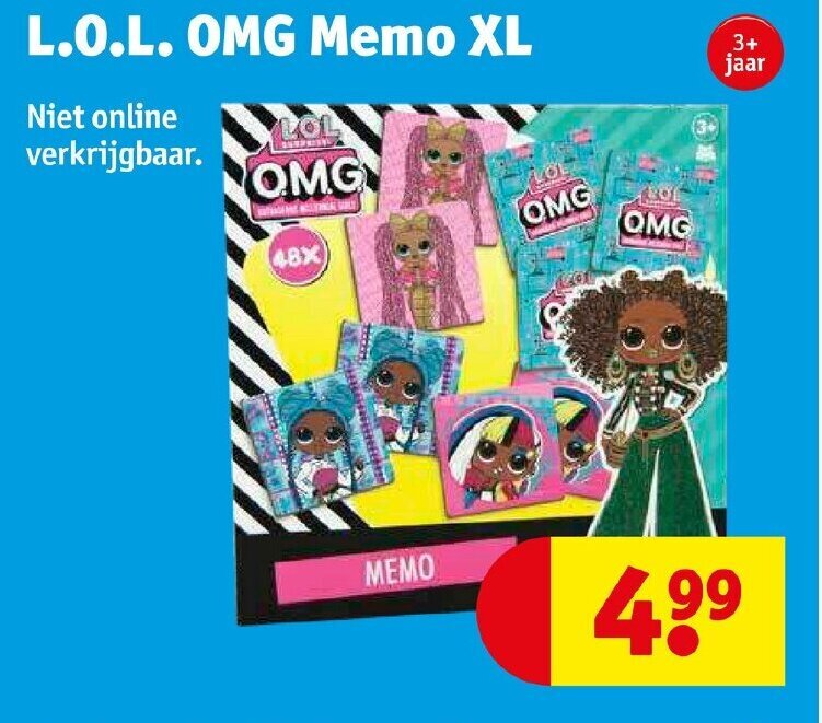 L.O.L. OMG Memo XL aanbieding bij Kruidvat