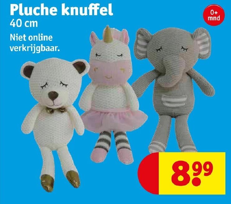 Pluche knuffel 40 cm aanbieding bij Kruidvat
