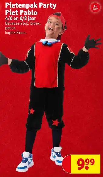 Pietenpak Party Piet Pablo 4/6 en 6/8 jaar aanbieding bij Kruidvat