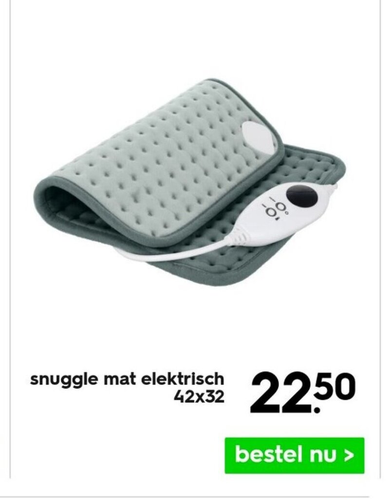 Snuggle mat elektrisch 42x32 aanbieding bij HEMA