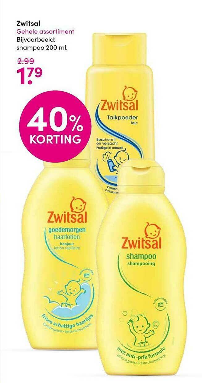 Zwitsal 200 ml aanbieding bij DA