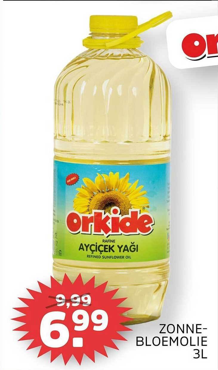 Orkide zonnebloemolie 3l aanbieding bij Sahan Supermarkten