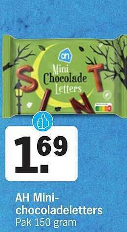 Ah mini chocoladeletters aanbieding bij Albert Heijn