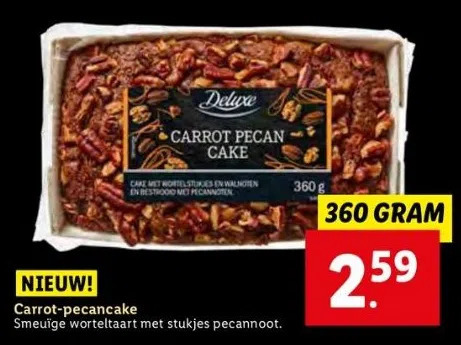 Carrot-pecancake aanbieding bij Lidl