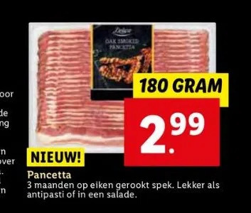 Pancetta aanbieding bij Lidl