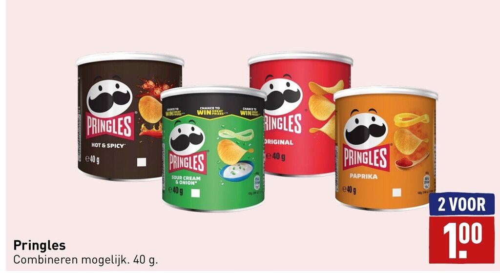 Pringles 40 gram aanbieding bij ALDI
