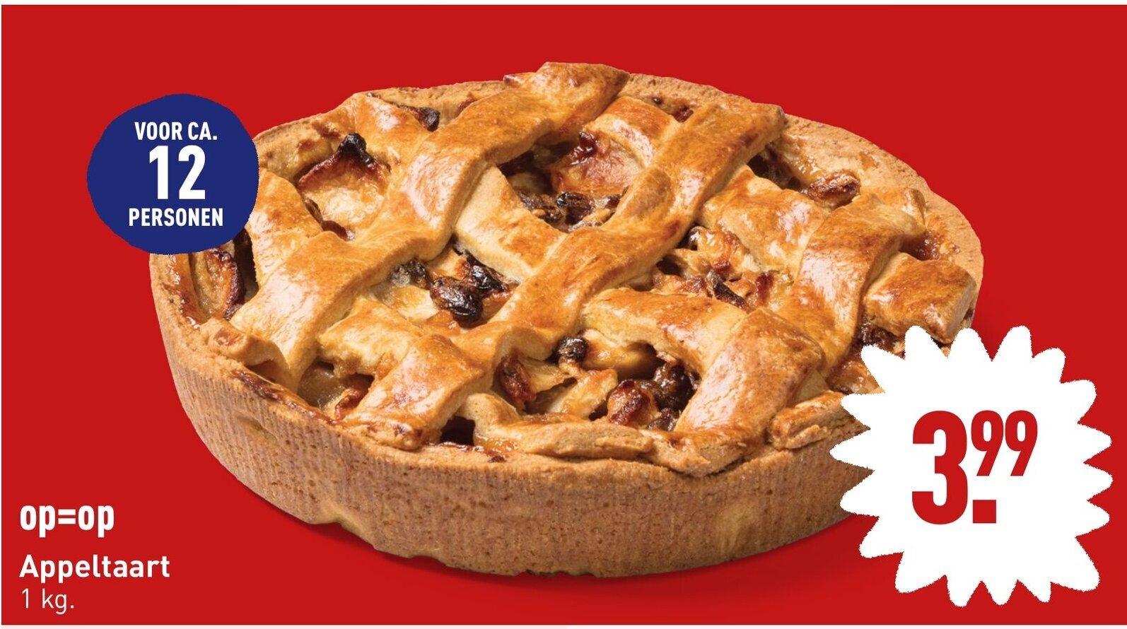 Appeltaart 1 kg aanbieding bij ALDI