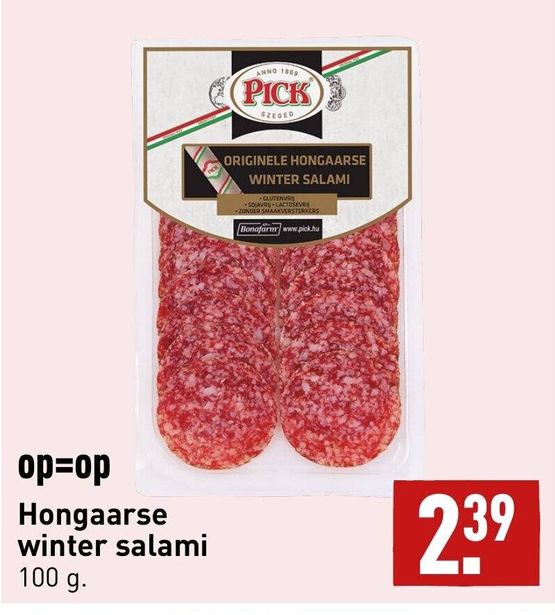 Hongaarse winter salami 100 gram aanbieding bij ALDI