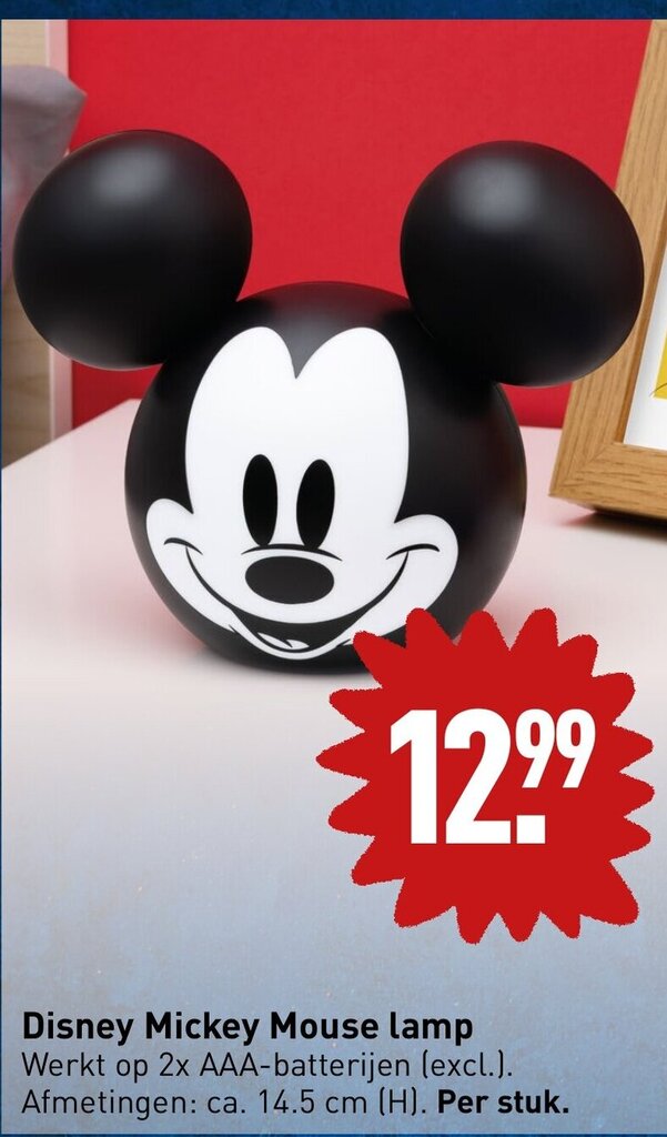 Disney Mickey Mouse lamp aanbieding bij ALDI
