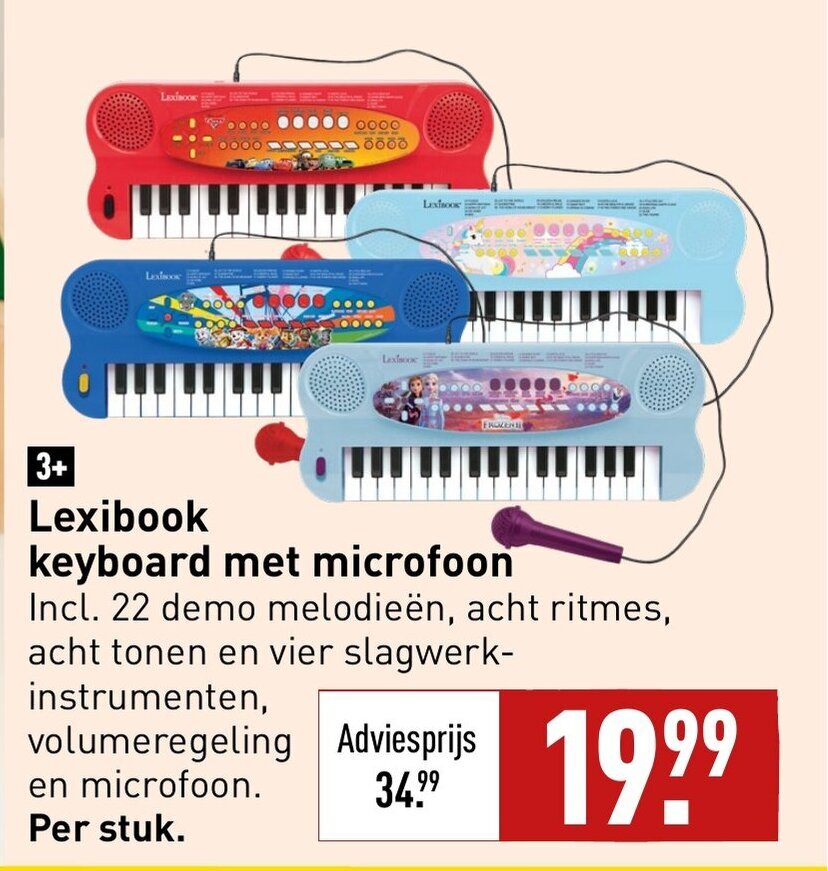 Lexibook keyboard met microfoon aanbieding bij ALDI