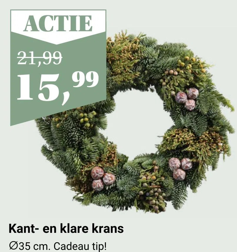 Kant- en klare krans aanbieding bij TuinWereld