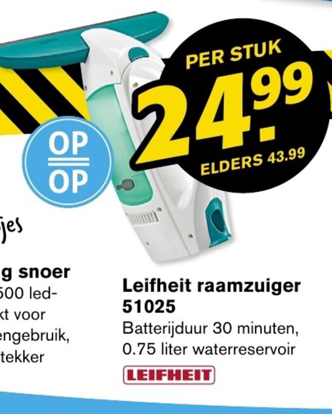 Leifheit raamzuiger 51025 aanbieding bij Hoogvliet