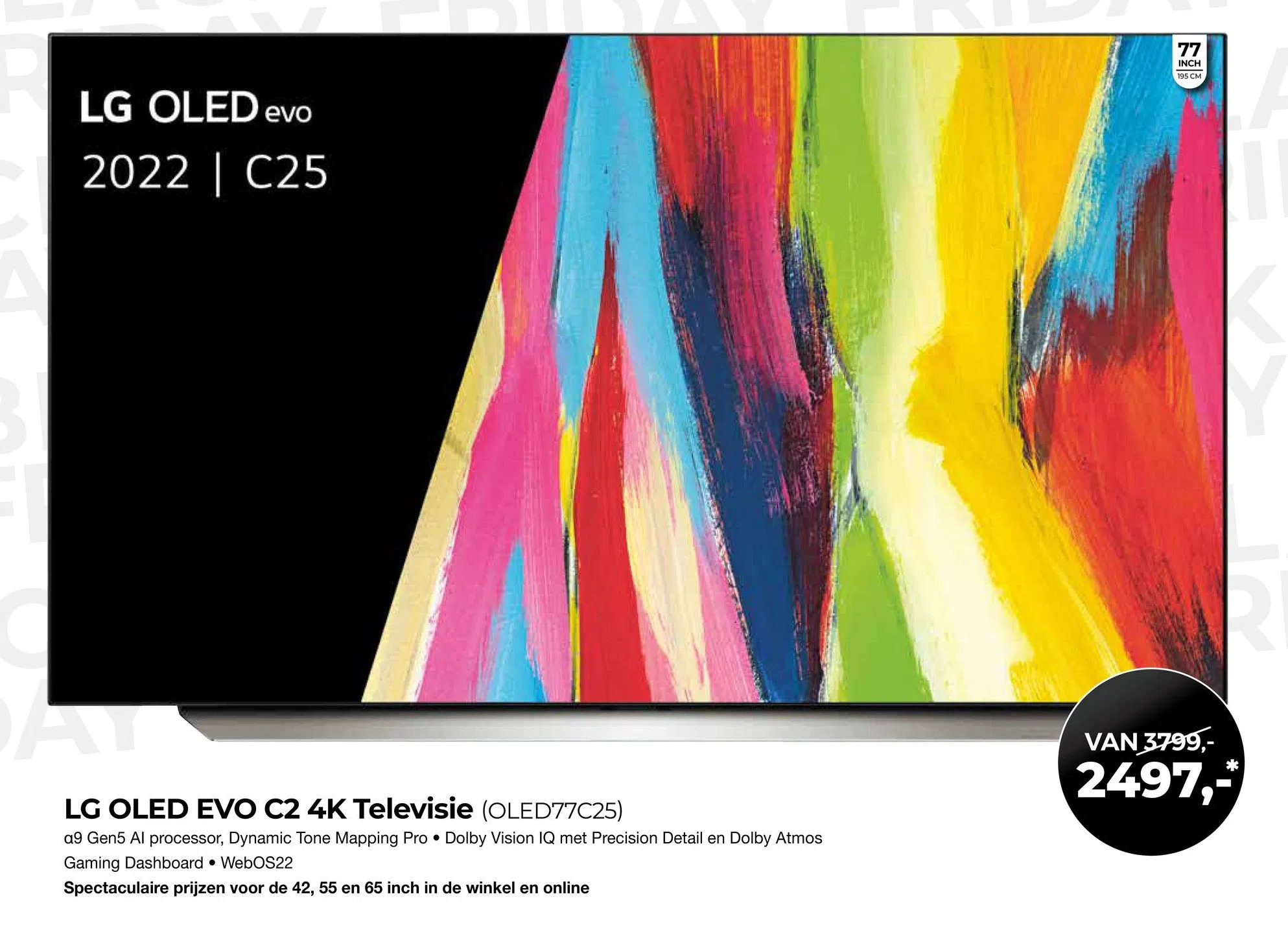 Lg oled evo c2 4k televisie (oled77c25) aanbieding bij EP Beerepoot