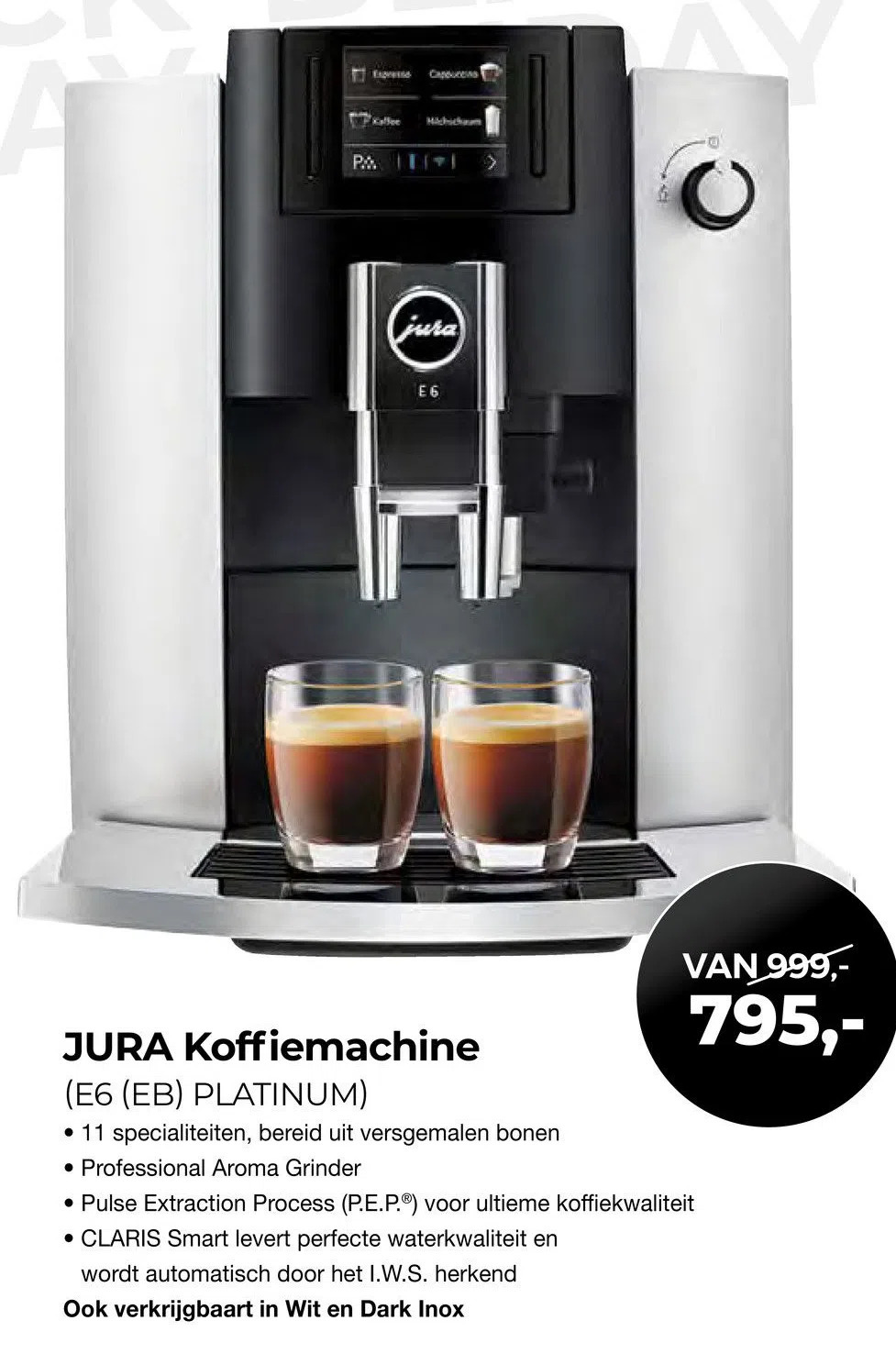 Jura Koffiemachine E6 Eb Platinum Aanbieding Bij Ep Beerepoot