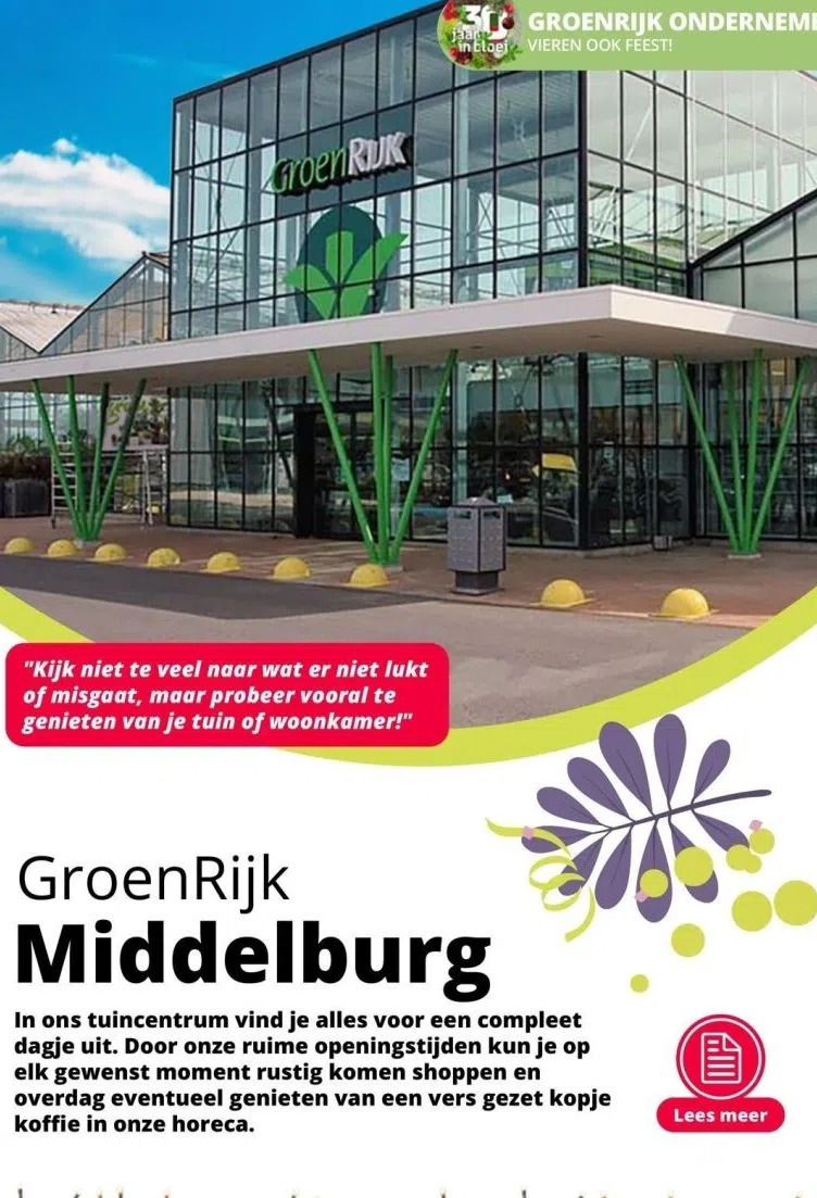 Groenrijk middelburg aanbieding bij GroenRijk