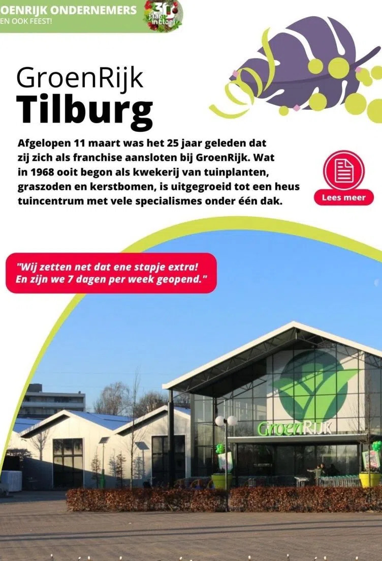 Groenrijk tilburg aanbieding bij GroenRijk