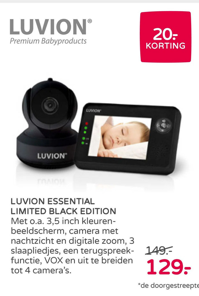 Luvion essential limited black edition aanbieding bij Prenatal