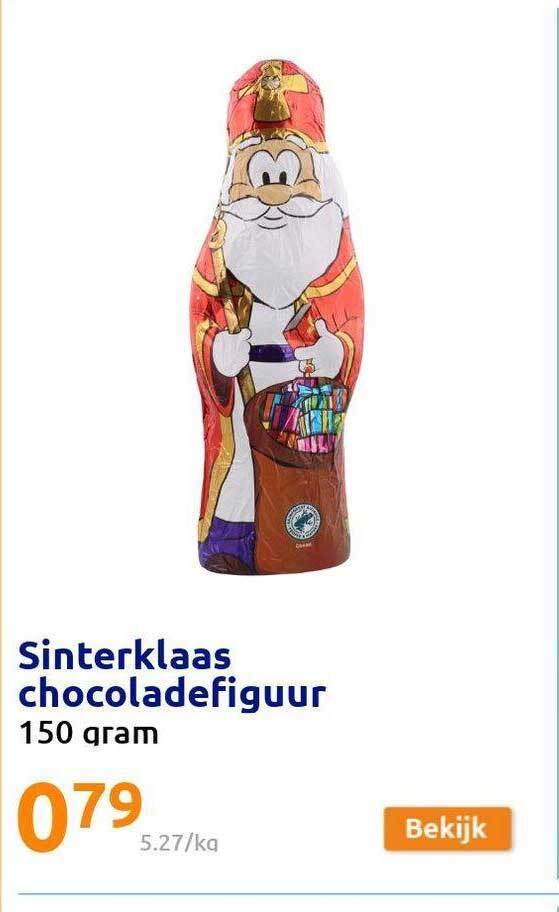 Sinterklaas chocoladefiguur aanbieding bij Action