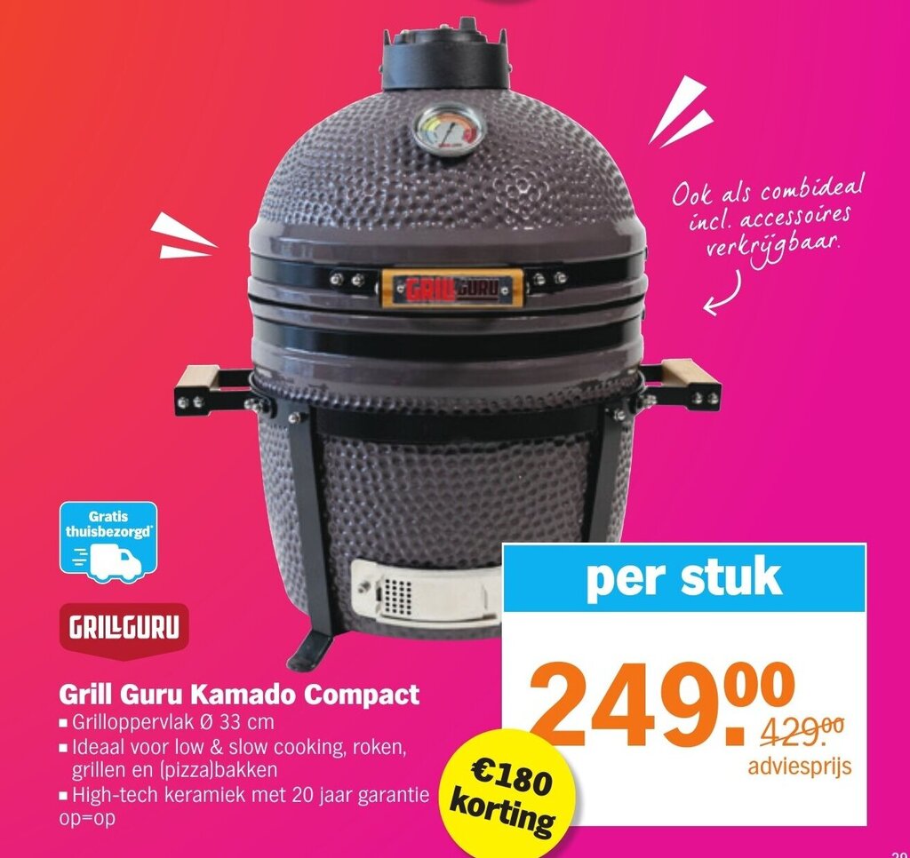 Grill guru kamado compact aanbieding bij Albert Heijn