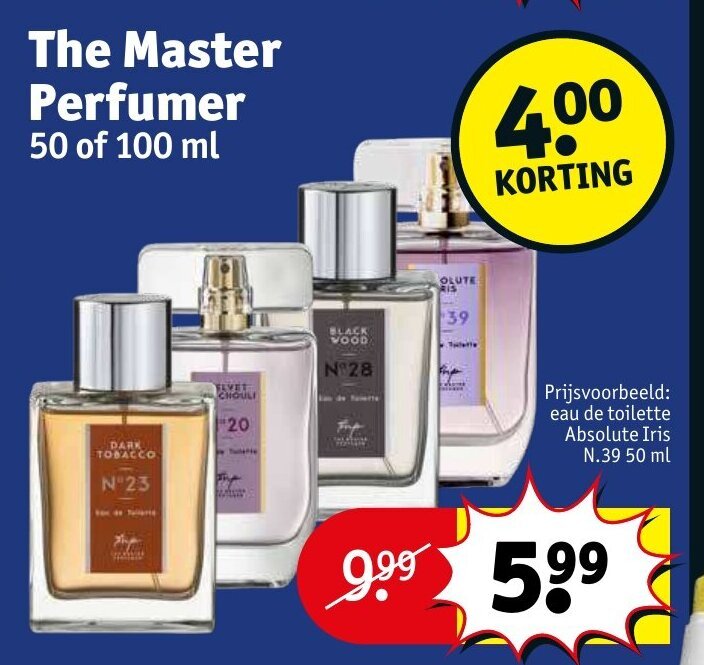 The Master Perfumer 50 of 100 ml aanbieding bij Kruidvat