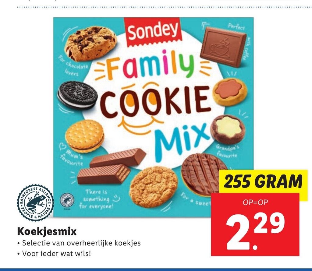 Koekjesmix 255 gram aanbieding bij Lidl