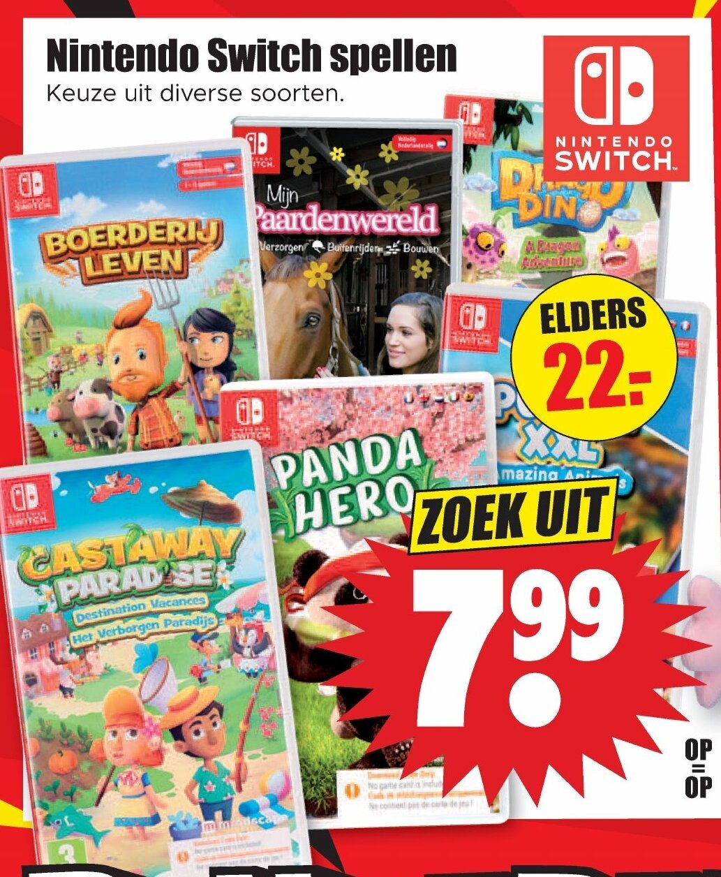 Nintendo switch spellen aanbieding bij Dirk