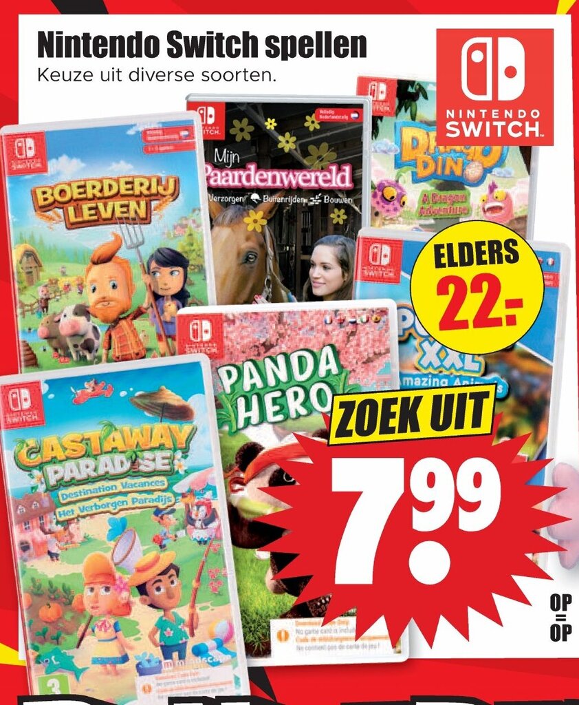 Nintendo switch spellen aanbieding bij Dirk